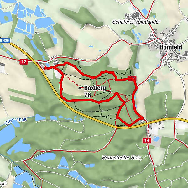 Boxberg-Route - BERGFEX - Wanderung - Tour Schleswig-Holstein