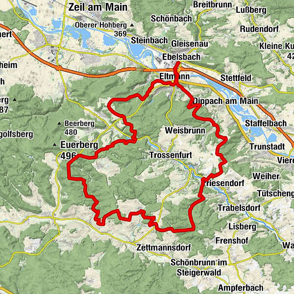 Main-Steigerwald kleine Runde - Trekkingerlebnis Steigerwald - BERGFEX ...