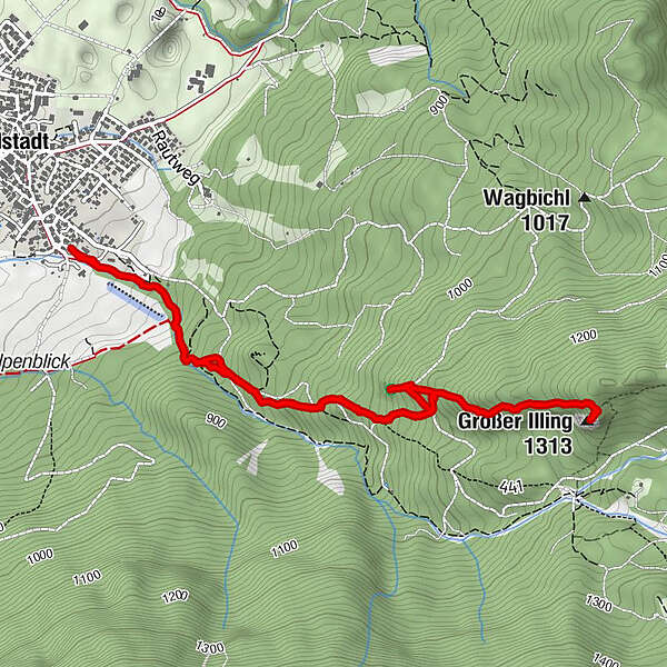 Ohlstadt - Kleiner Illing - Großer Illing - BERGFEX - Wanderung - Tour ...