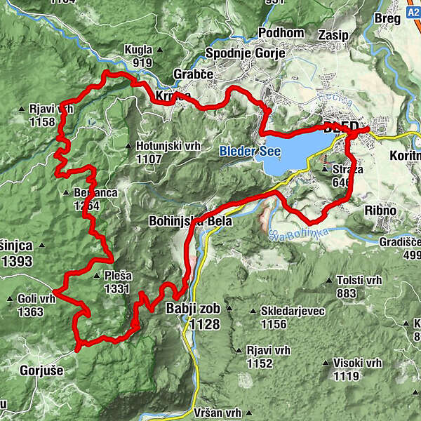 Bled - Selo pri Bledu - Log - Gostilna Batišt - BERGFEX - Mountainbike ...