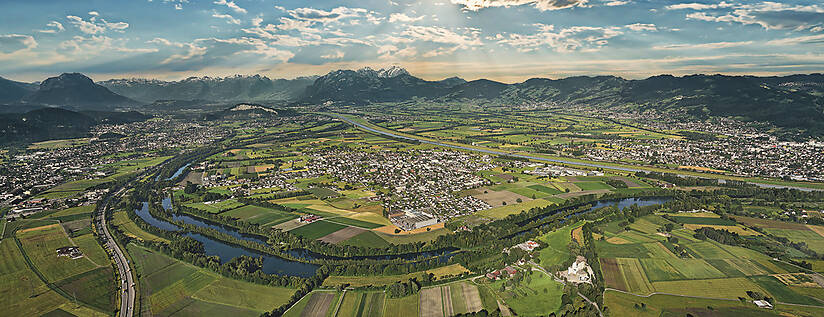 BERGFEX: Panoramakarte St. Galler Rheintal: Karte St. Galler Rheintal ...