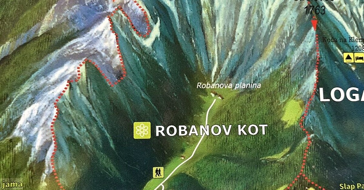 Spaziergang durch das Gletschertal Robanov Kot in den Steiner Alpen ...