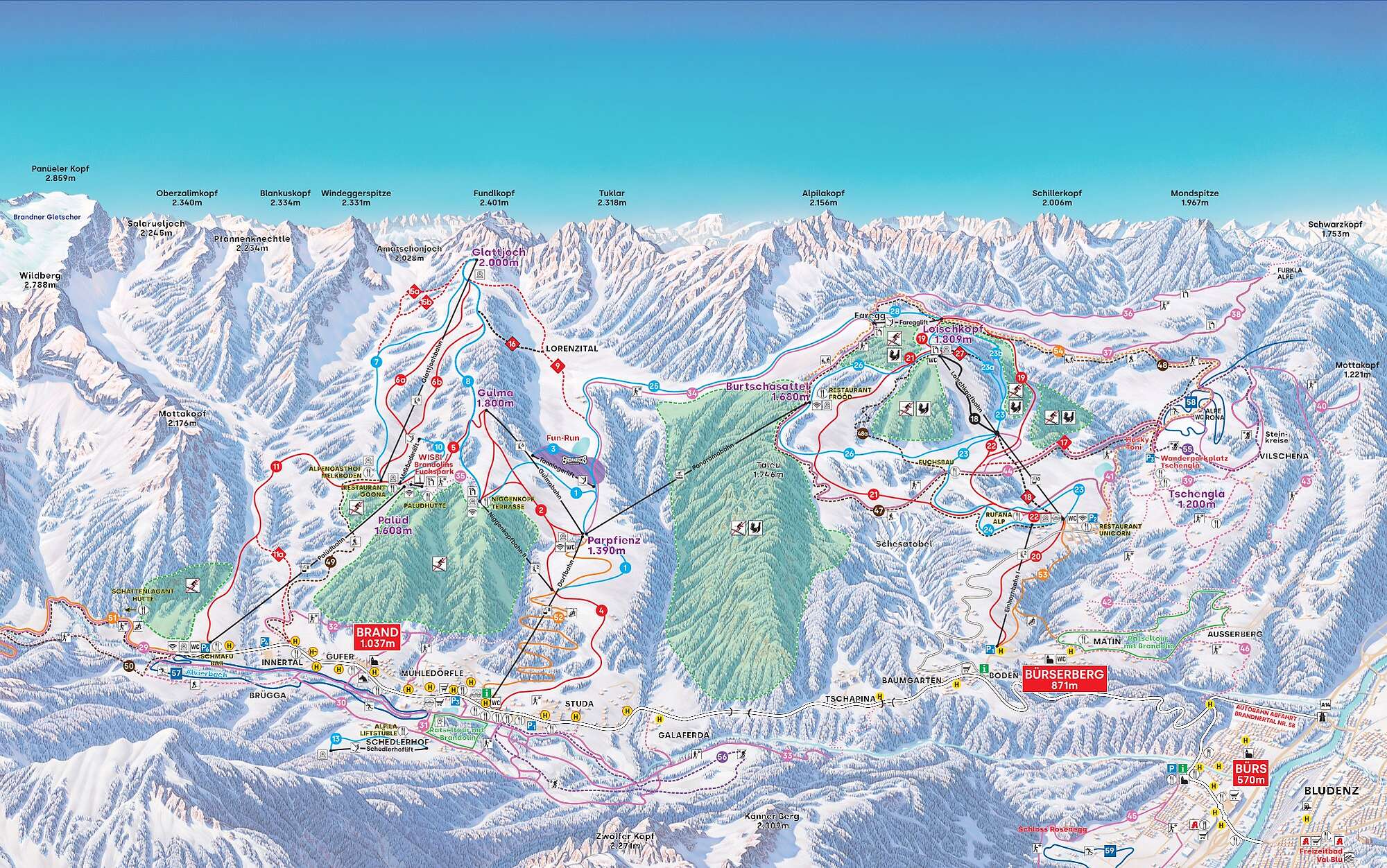 BERGFEX: Skigebied Brandnertal - Skivakantie Brandnertal