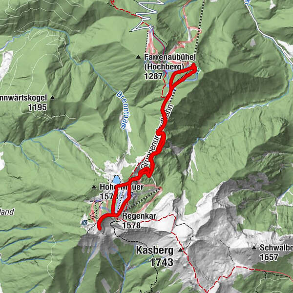 Kasberg - BERGFEX - Skitour - Tour Oberösterreich