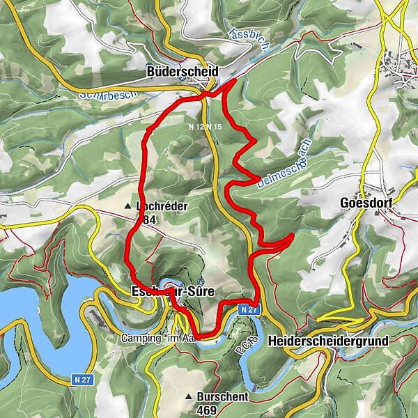Local hiking trail ES 13 - Esch-Sur-Sûre - BERGFEX - Pohodništvo ...