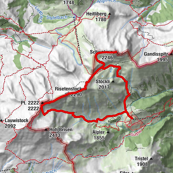 Gasthaus Gitschenen - Schwalmis - Risetenstock - Pt. 2222 - BERGFEX ...