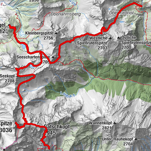 Lechtaler Höhenweg - Etappe 2 - Würtembergerhaus - Augsburger Hütte ...