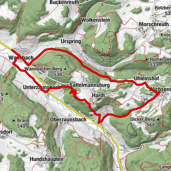 Wichsenstein und Wolfsschlucht - BERGFEX - Wanderung - Tour Bayern
