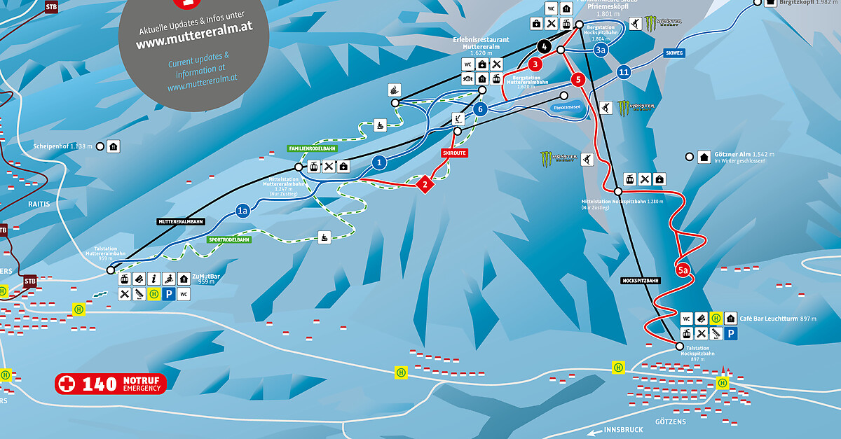 BERGFEX: Skigebiet Muttereralm - Skiurlaub Muttereralm