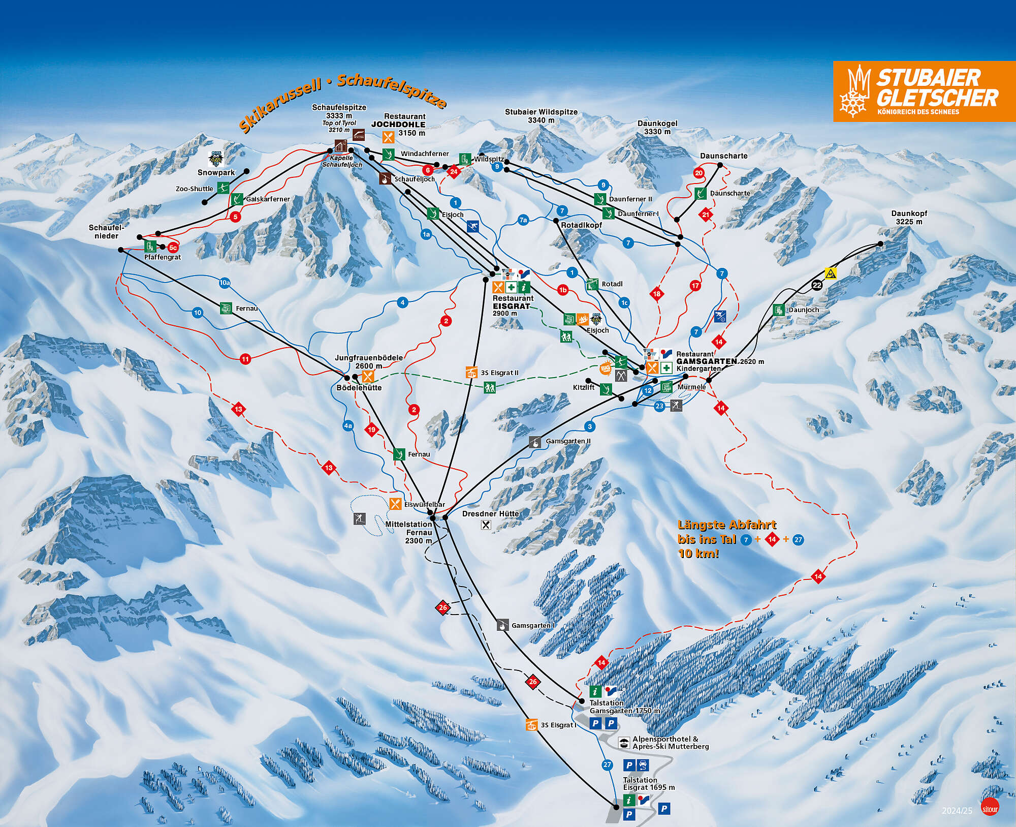 BERGFEX: Skigebiet Stubaier Gletscher / Stubaital - Skiurlaub Stubaier Gletscher / Stubaital