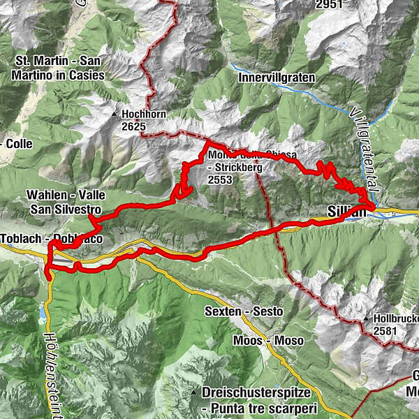 Dobbiaco - Cornetto di Confine - Sillian - BERGFEX - E-MTB - Tour Südtirol