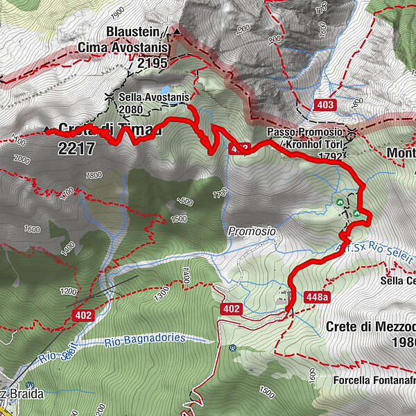 Paluzza - Creta di Timau - BERGFEX - Wanderung - Tour Friaul-Julisch ...