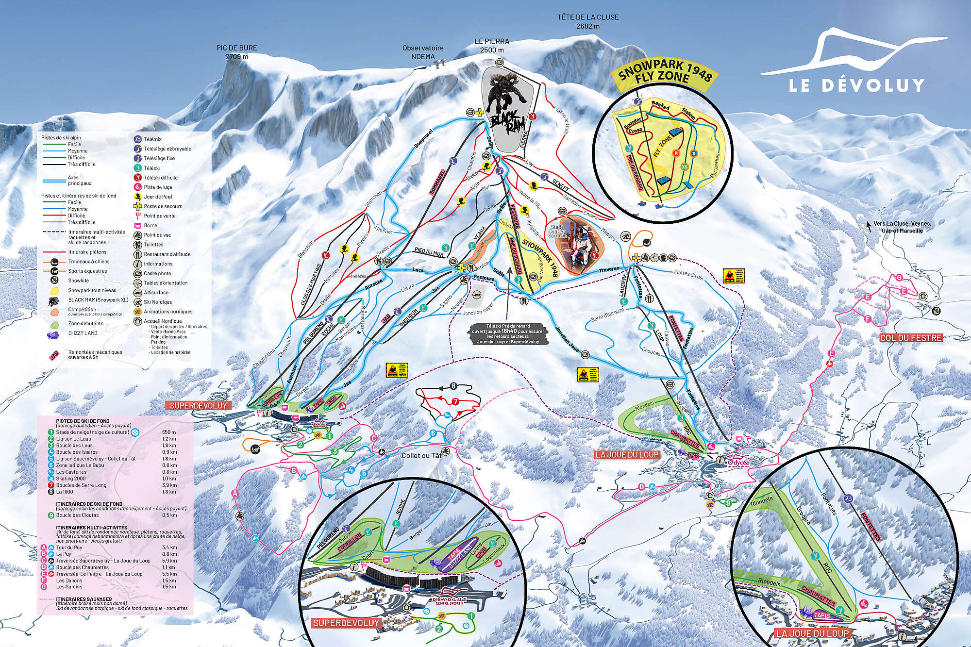 BERGFEX: Station de ski Le Dévoluy - Superdévoluy / La Joue du Loup ...