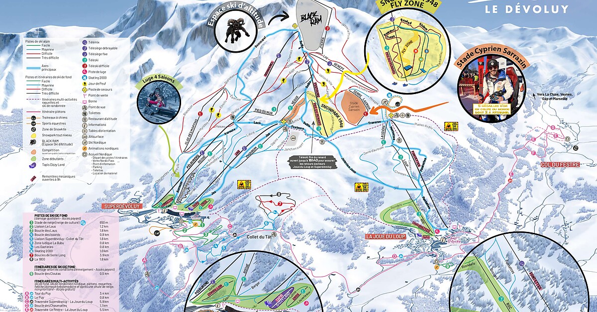 BERGFEX: Station de ski Le Dévoluy - Superdévoluy / La Joue du Loup ...