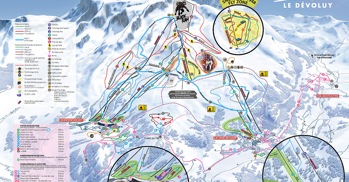 BERGFEX: Skigebied Le Dévoluy - Superdévoluy / La Joue du Loup ...