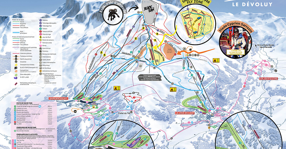 BERGFEX: Skigebiet Le Dévoluy - Superdévoluy / La Joue du Loup ...