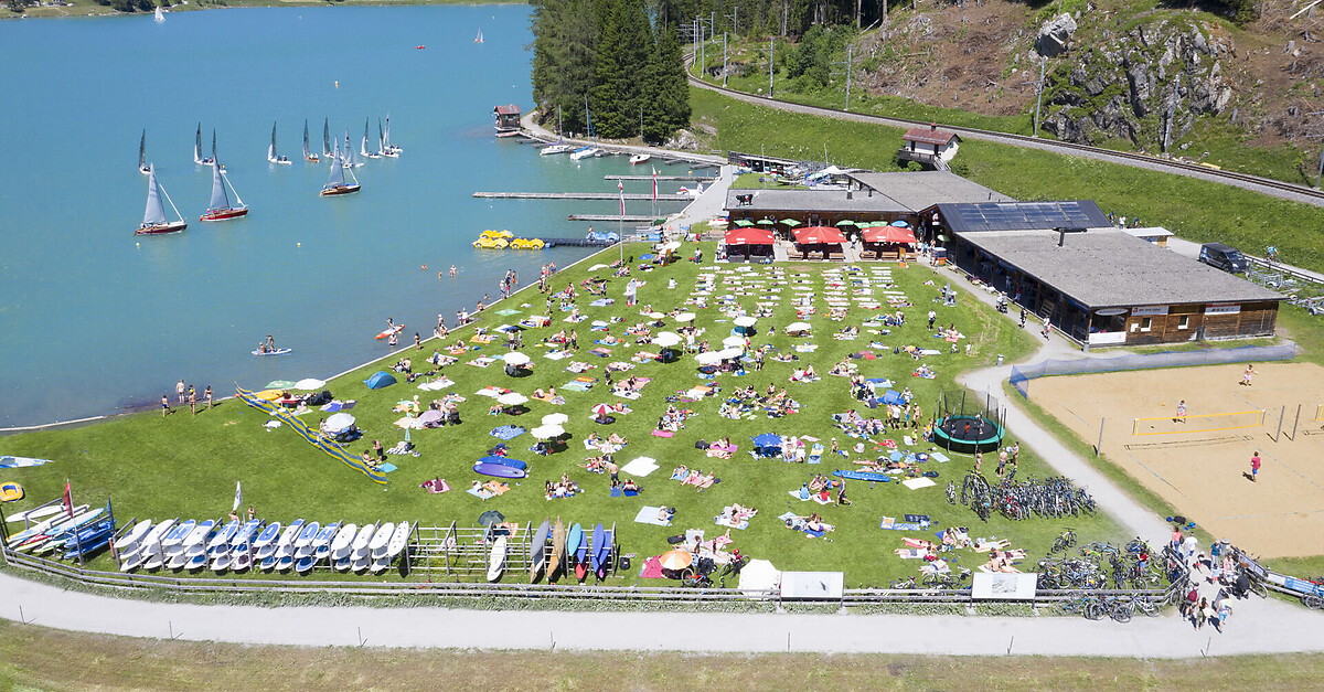 BERGFEX-Meer Strandbad Davos/ Davosersee - Naturbadesee - Zie - Zwemmen ...