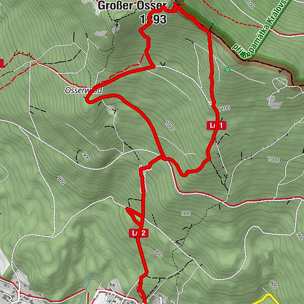 Lam - Großer Osser - Osserschutzhaus - Lohberg - BERGFEX - Wanderung - Tour Bayern