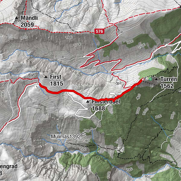 Restaurant Turren - Finsterbüel - Breitenfeld - BERGFEX - Wanderung ...