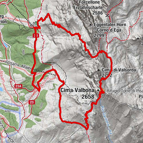 Predazzo - Rifugio Torre di Pisa - Cima Valbona - Deutschnofen - Nova ...
