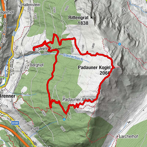 Gries am Brenner, Padauner Kogel - BERGFEX - Skitour - Tour Tirol
