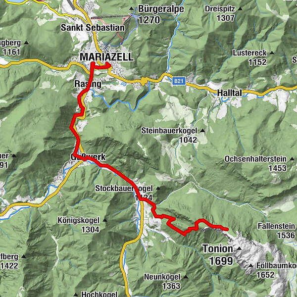 Mariazell Tonion - BERGFEX - Wanderung - Tour Niederösterreich