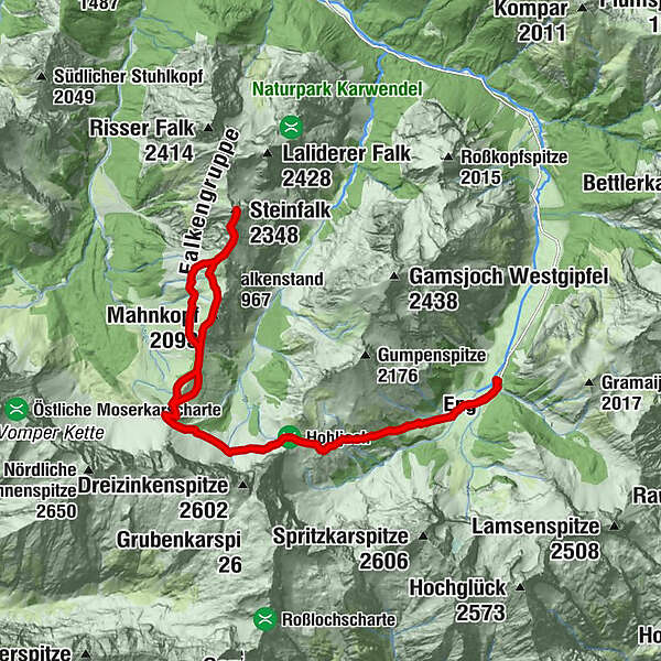 Bergtour auf den Steinfalk im Karwendel - BERGFEX - Turistika ...