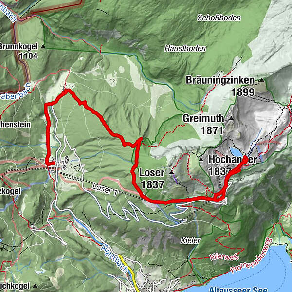 Altaussee - Blaa Alm - Brombeerkogel - Loserhütte - BERGFEX - Wanderung ...