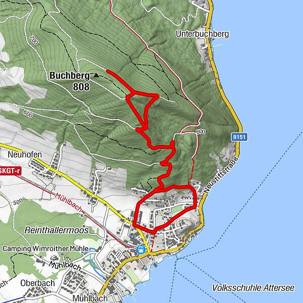 Attersee - Attersee am Attersee - Buchberg - BERGFEX - Wanderung - Tour ...