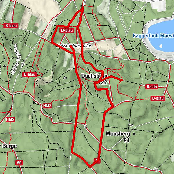 Flaesheim - Dachsberg - BERGFEX - Wanderung - Tour Nordrhein-Westfalen