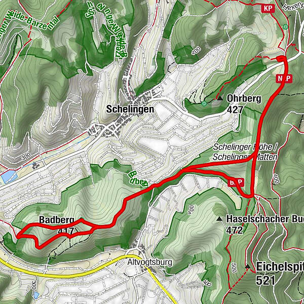 Bahlinger Eck - Schelinger Höhe / Schelinger Matten - Badberg - BERGFEX ...