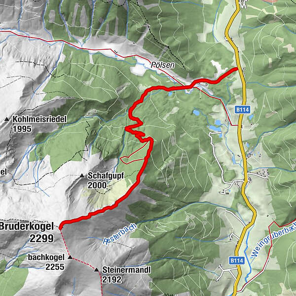 Bruderkogel von der Pölsen - BERGFEX - Wanderung - Tour Steiermark