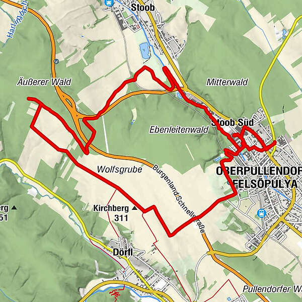 Oberpullendorf/Felsőpulya - Stoob Süd - Kirchberg - BERGFEX - Wanderung ...