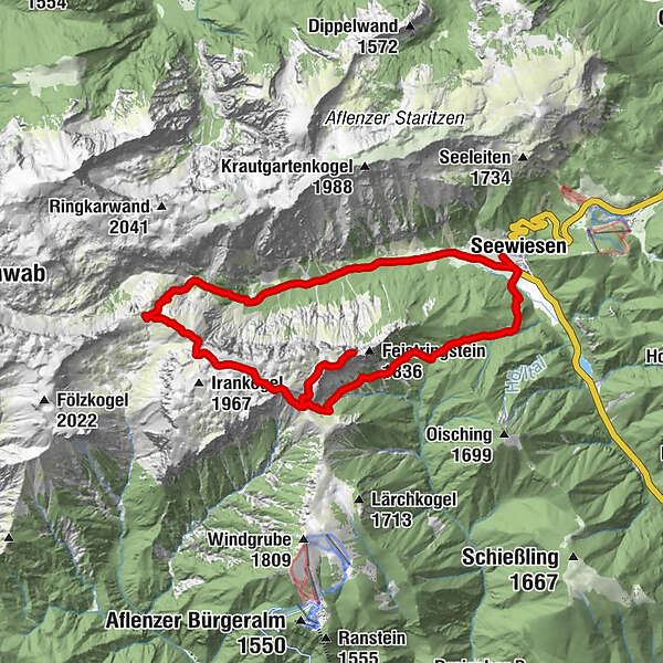 Seewiesen - Hackentörl - Feistringturm - Fölzsattel - BERGFEX ...