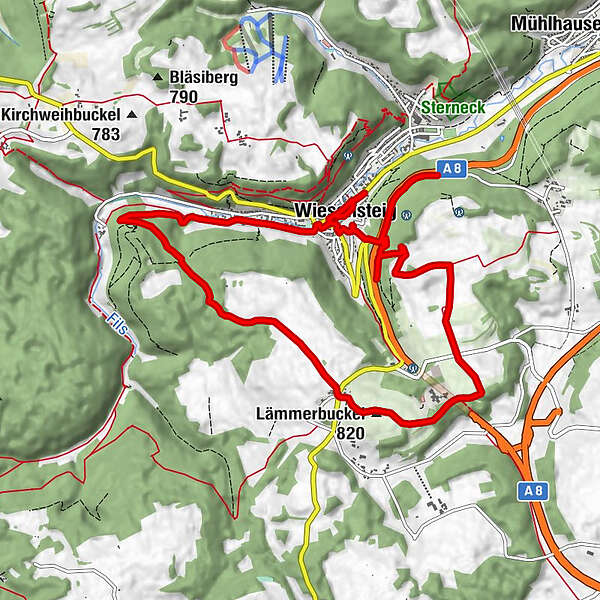 Wiesensteig - Steinernes Weib - Lämmerbuckel - BERGFEX - Wanderung ...