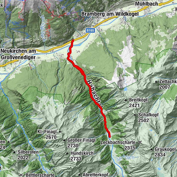 Bramberg am Wildkogel - Habach - Blick auf Schiefermahdwand ...