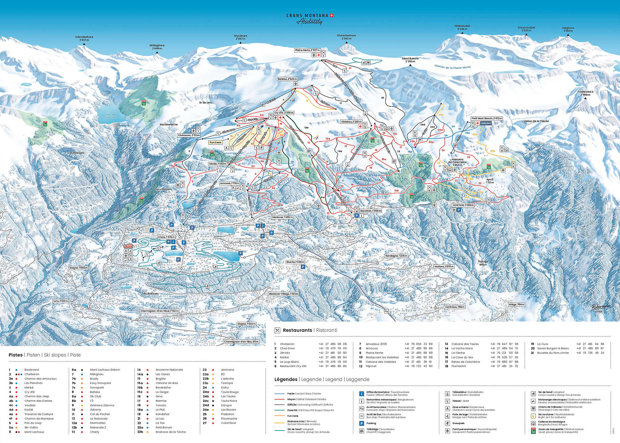 BERGFEX: Ski resort Crans - Montana - Skiing holiday Crans - Montana