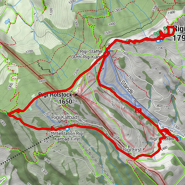 Rigi Klösterli - Kaltbach - Kulm - Klösterli - BERGFEX - Wanderung - Tour Luzern ...