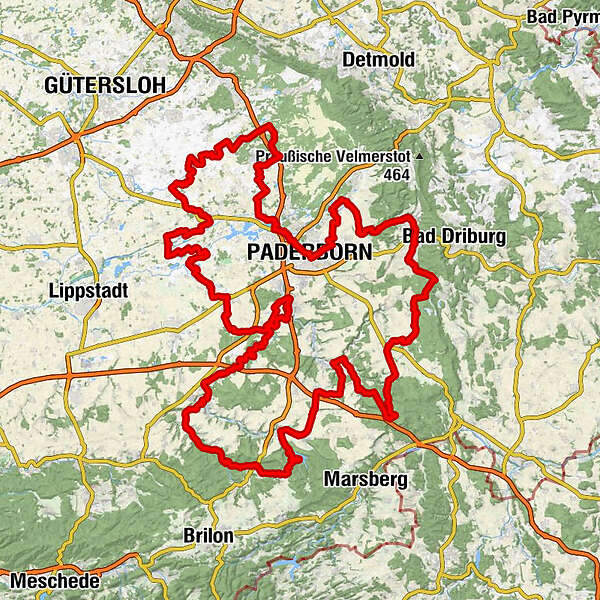 Paderborner Land Route - BERGFEX - Radfahren - Tour Nordrhein-Westfalen