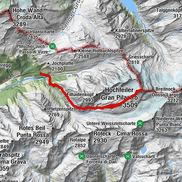 Hochfeiler - BERGFEX - Wanderung - Tour Südtirol