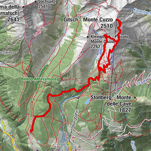 Meransen - Pichlerhütte - Nesselhütte - Gitsch - Monte Cuzzo - BERGFEX ...