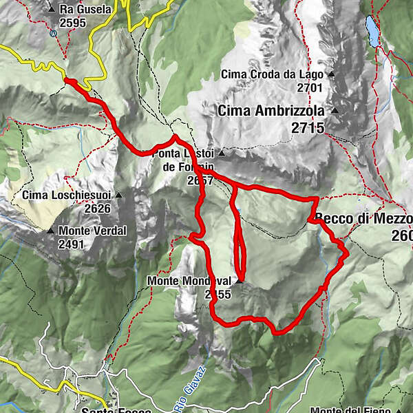 Passo di Giau - Forcella de Col Piombin - Forcella di Giau - Monte ...