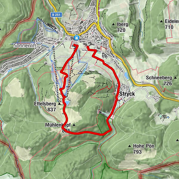 Willingen (Upland) - Große Grube - Ettelsberg - Siggi's Hütte - BERGFEX - Wanderung - Tour Hessen
