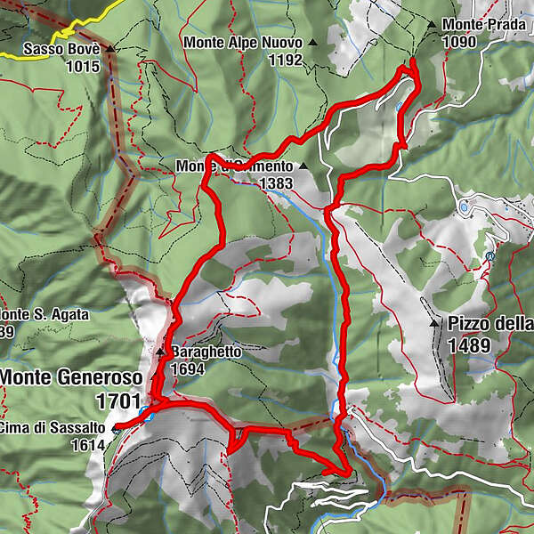 Alpe Grande - Monte Generoso - Baraghetto - Sasso Bianco - BERGFEX ...