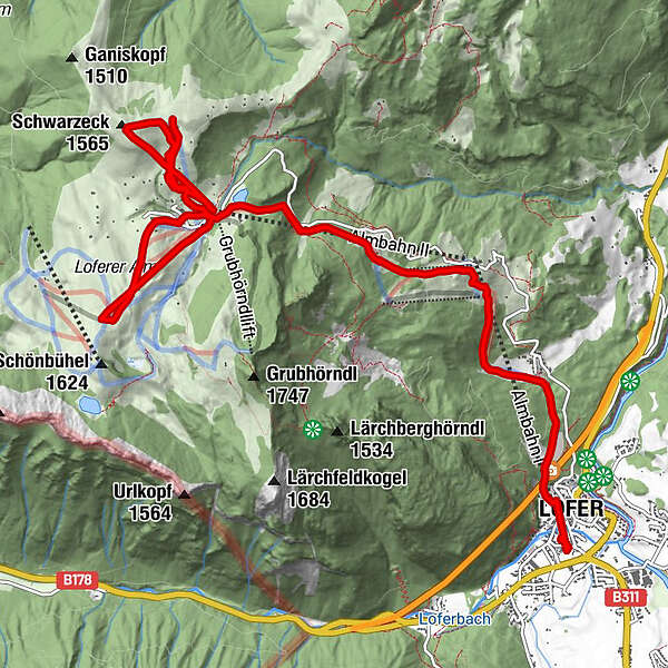 Lofer Abfahrt - BERGFEX - Ski-Freeride - Tour Salzburger Land