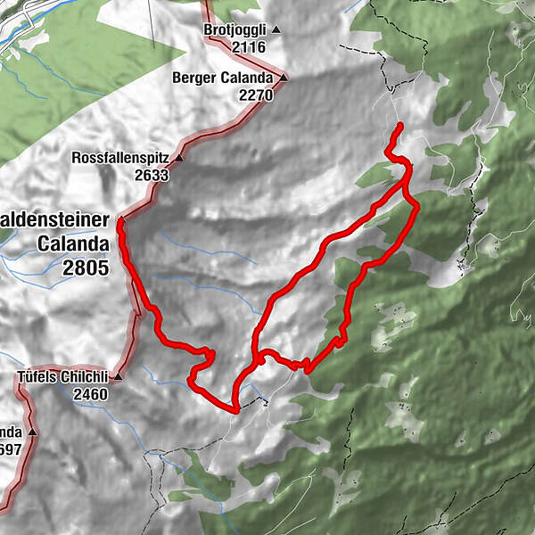 Hintere Alp - Calandahütte - Haldensteiner Calanda - BERGFEX ...