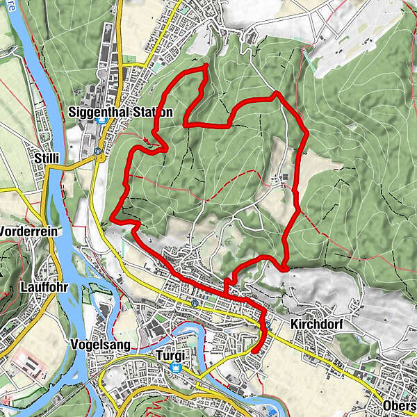 Untersiggenthal - Iberig - Restaurant Löwen - BERGFEX - Wanderung ...