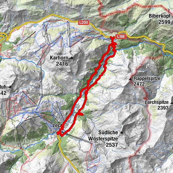 Warth Lech warth - BERGFEX - Wanderung - Tour Vorarlberg