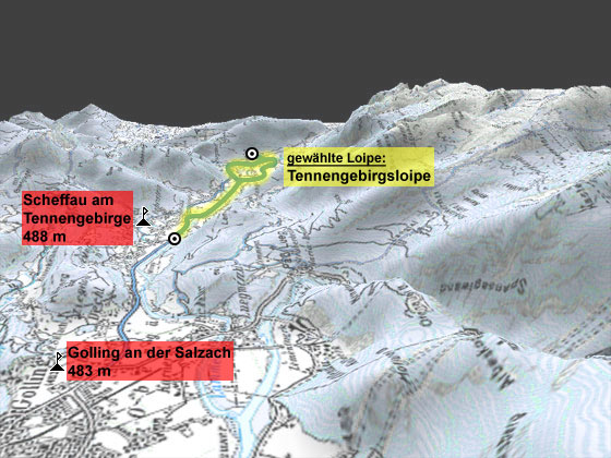 BERGFEX: Loipenplan Scheffau am Tennengebirge: Langlaufen Scheffau am ...