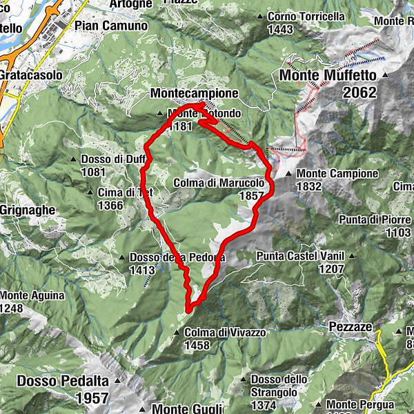 Montecampione - Monte Corniolo - Colma di Marucolo - Colma di San Zeno ...